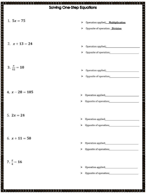 Introduction to Solving One-Step Equations - Amped Up Learning
