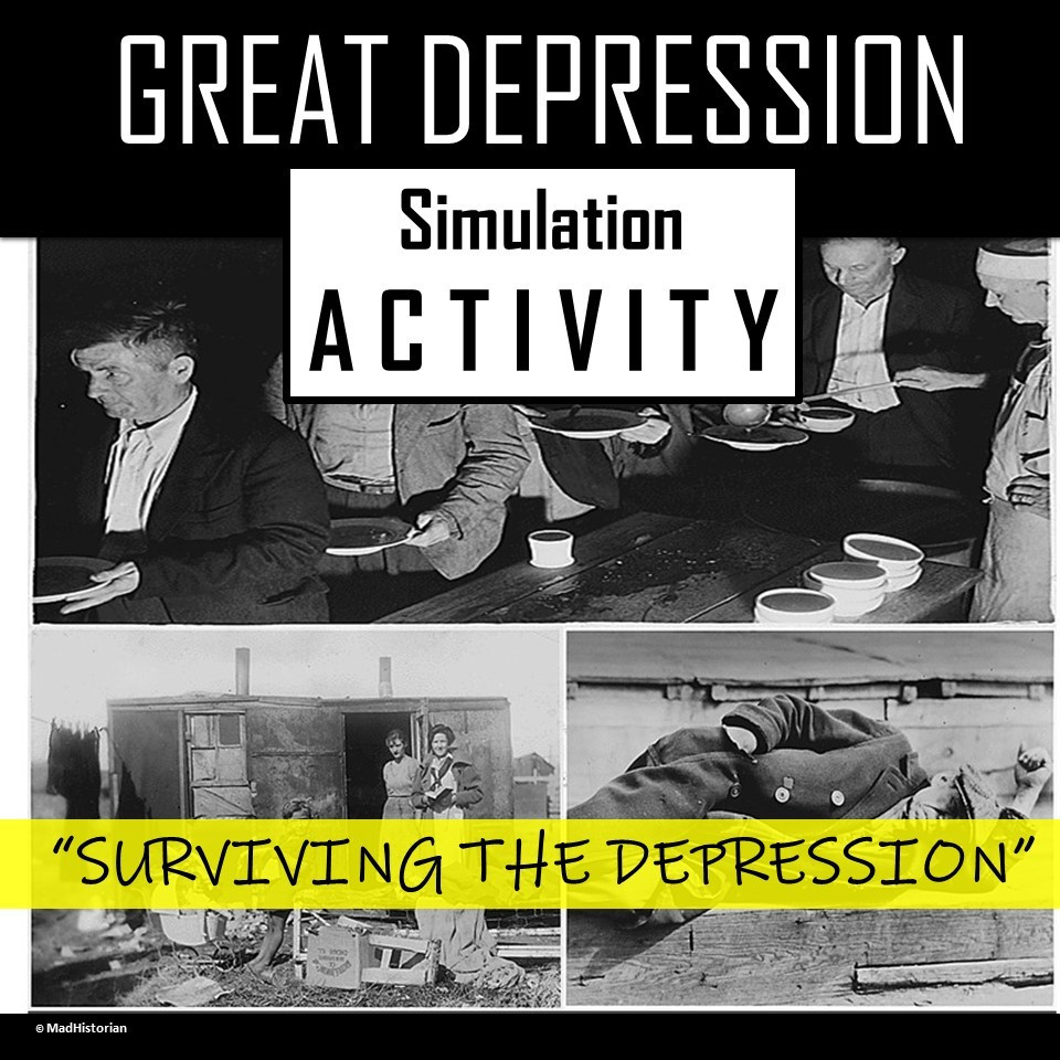 Great Depression- "Surviving the Depression" Group Activity (Super ...