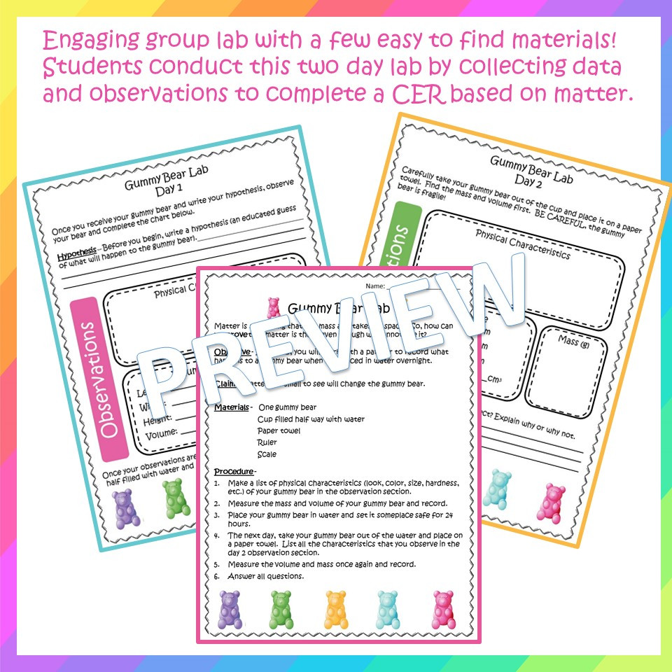 Gummy Bear Density Lab - Amped Up Learning