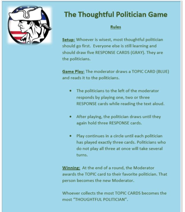 "The Thoughtful Politician" flash cards / vocabulary government review ...