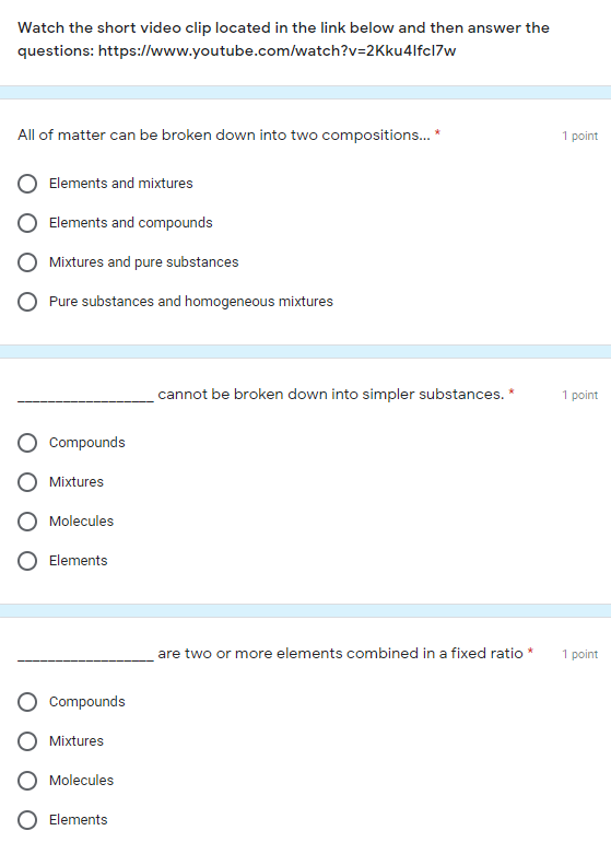 Classifying Matter Web Quest (MS-PS1) (GREAT SUB PLANS or DISTANCE ...