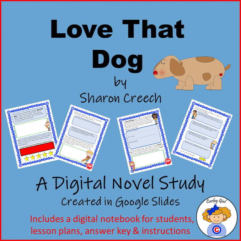 Love That Dog Digital Novel Study in Google Slides - Amped Up Learning