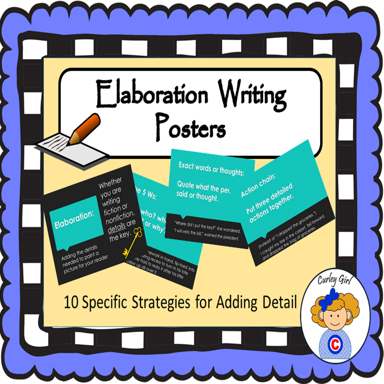 Elaboration Writing posters - Amped Up Learning