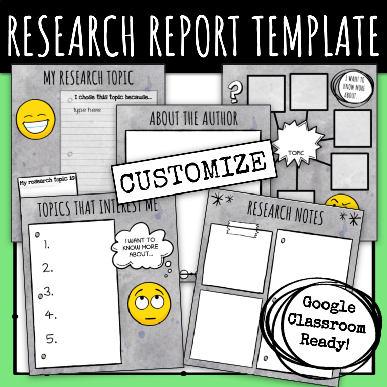 Research Report Template - Emoji Themed (Google Slides)
