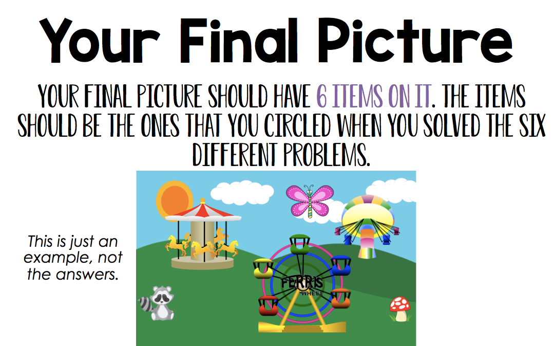 6th Grade Math Create a Picture: Digital Online Learning Activity