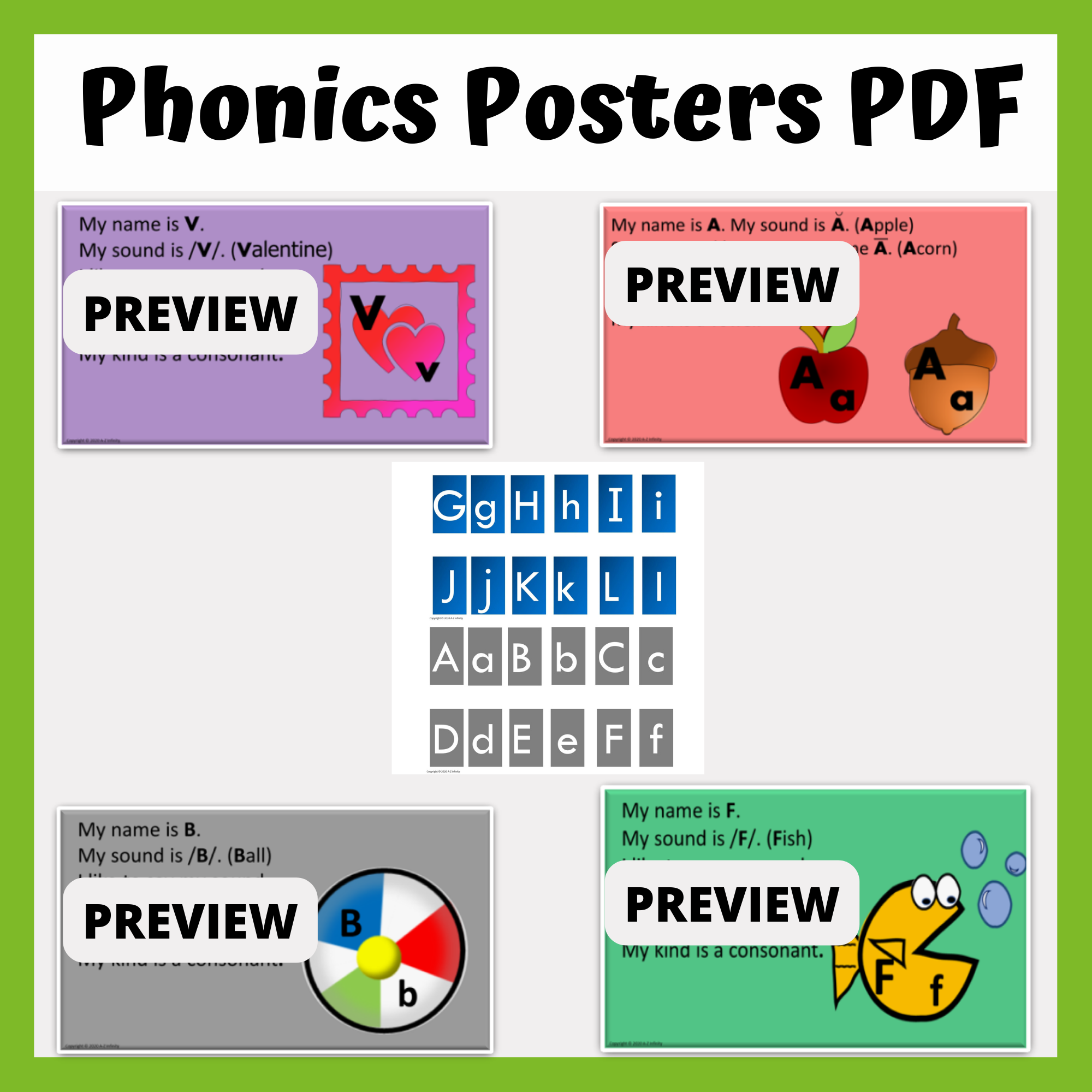 Alphabet & Phonics Charts