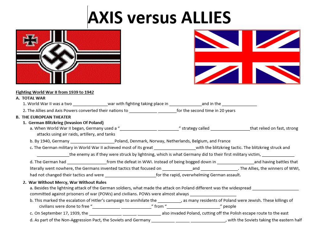 Axis vs Allies - FREE - Amped Up Learning