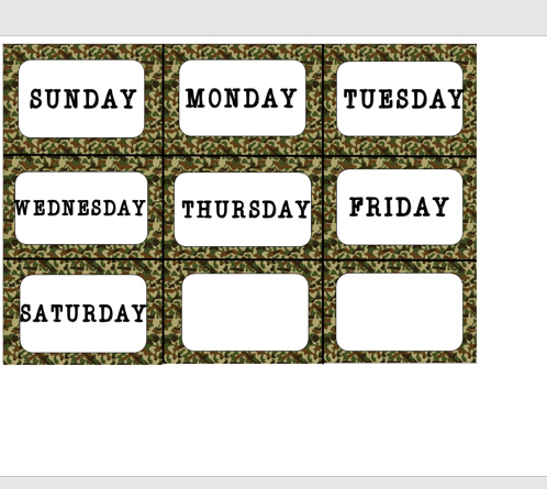 Calendar Set Non-Dated