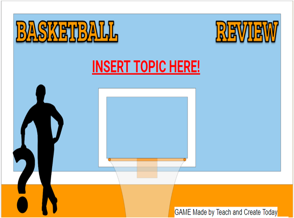 Basketball Interactive Review Game--For ANY subject!