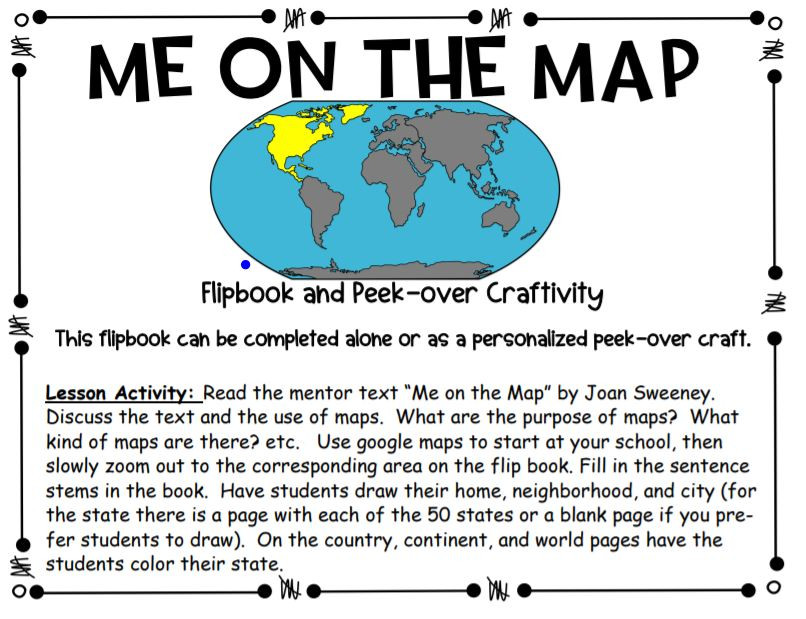 Me on the Map: Flap-book and Peek-over Craftivity - Amped Up Learning