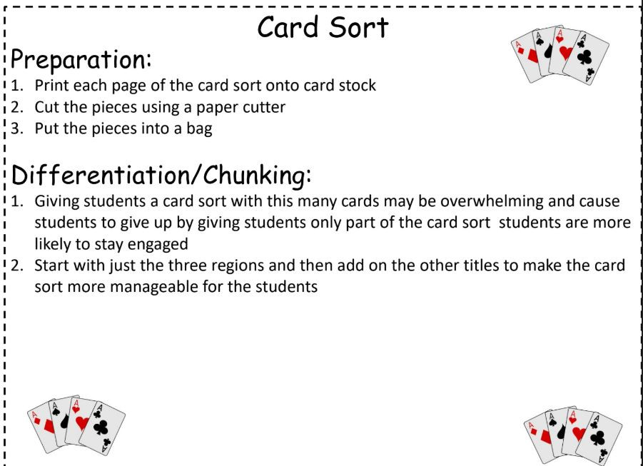 U.S. History Colonial Regions Card Sort - Amped Up Learning