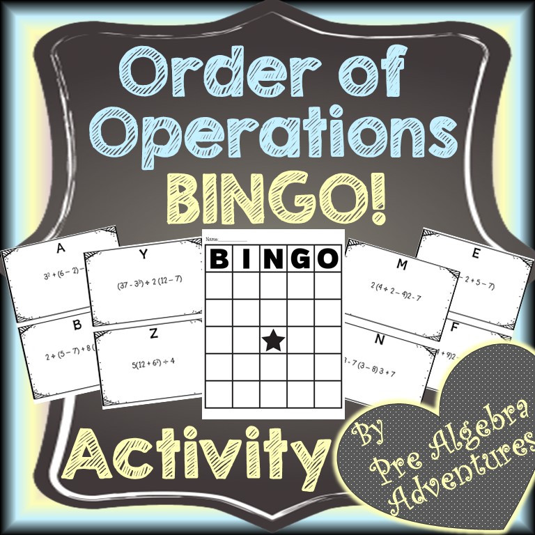Order of Operations BINGO! - Amped Up Learning