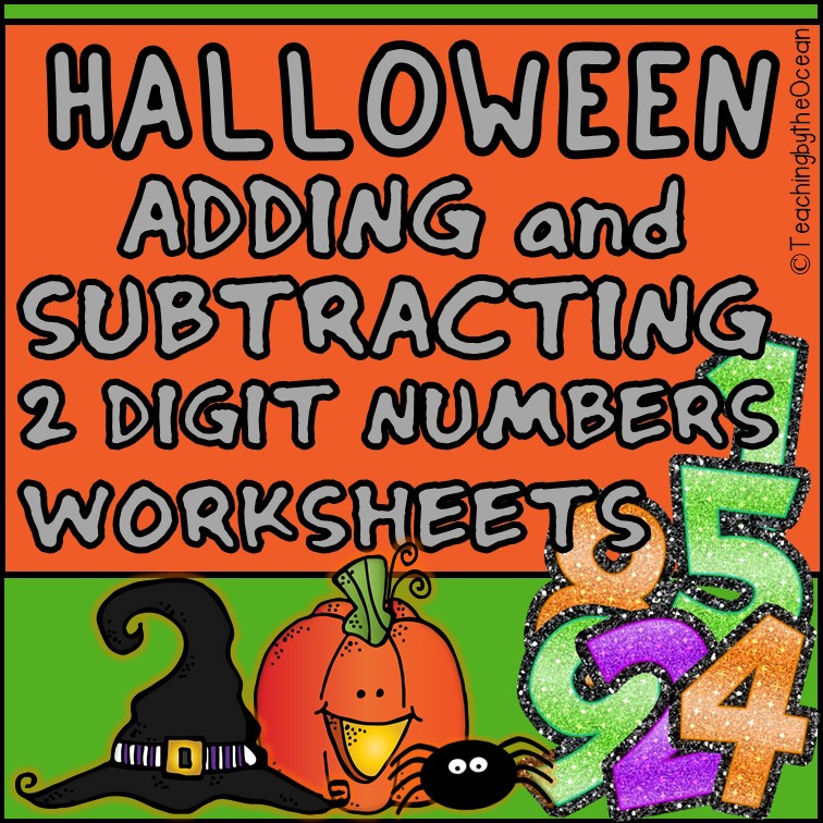 2 Digit Addition and Subtraction Worksheets - Halloween Themed - Amped ...