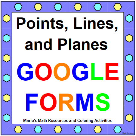 POINTS, LINES, AND PLANES: GOOGLE FORMS QUIZ (PROB. 20) DISTANCE LEARNING