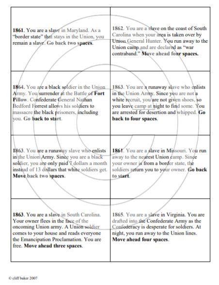 Other Battlefronts game - African Americans & women in the Civil War ...