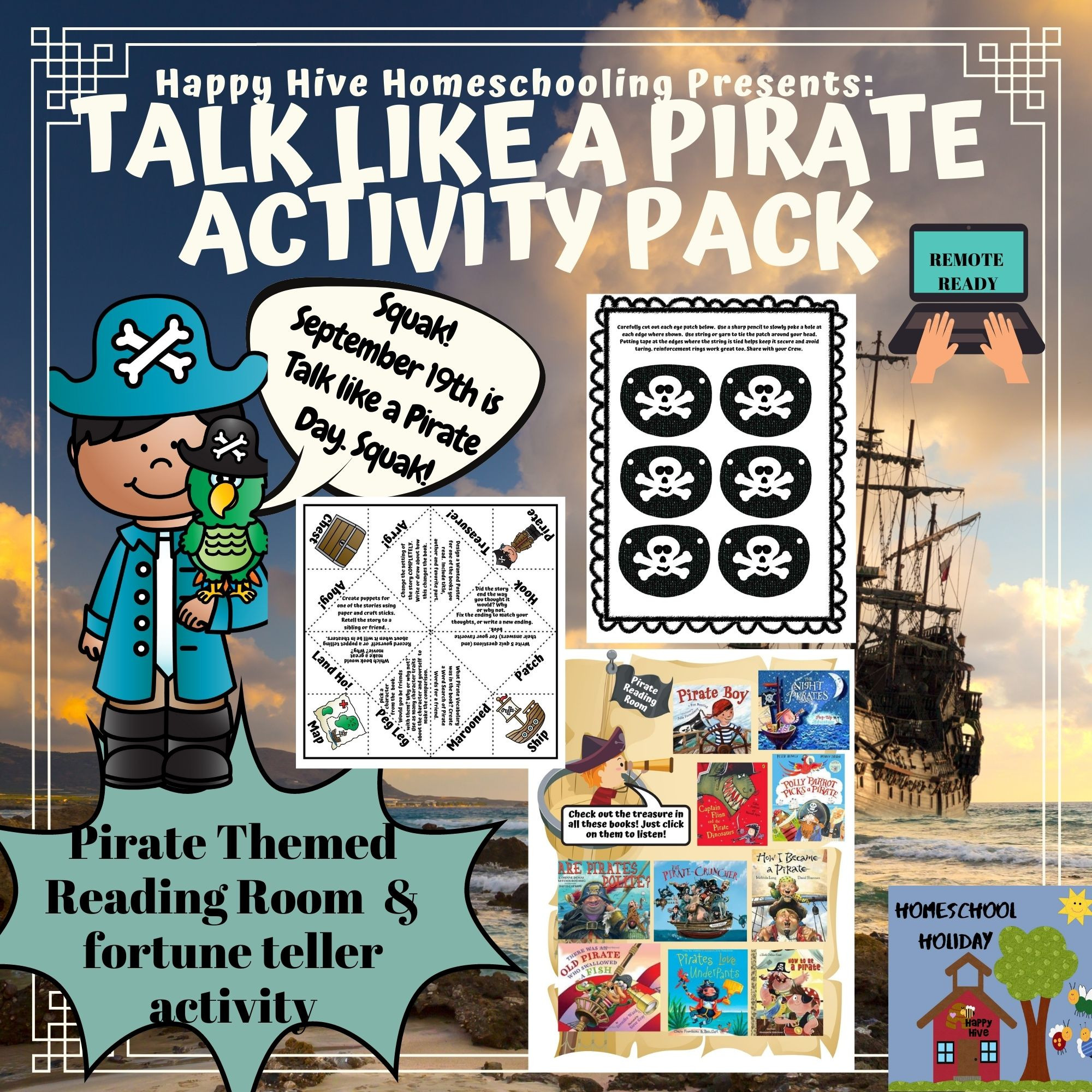 Pirate Themed Activity Pack, Talk like a Pirate Day