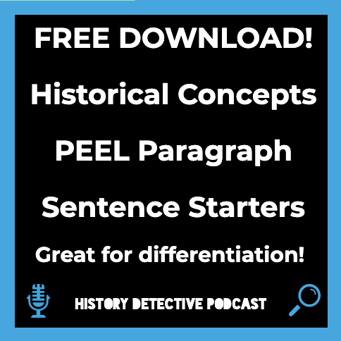 FREE Historical Concepts Sentence Starters
