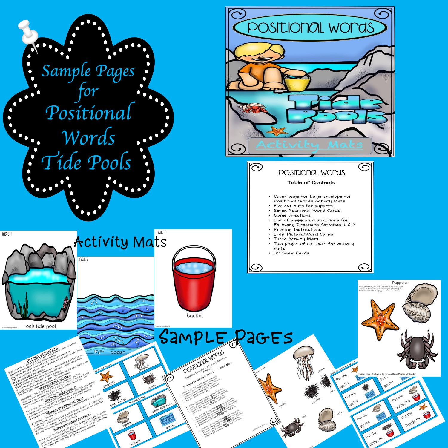 Interactive Book with Positional Words