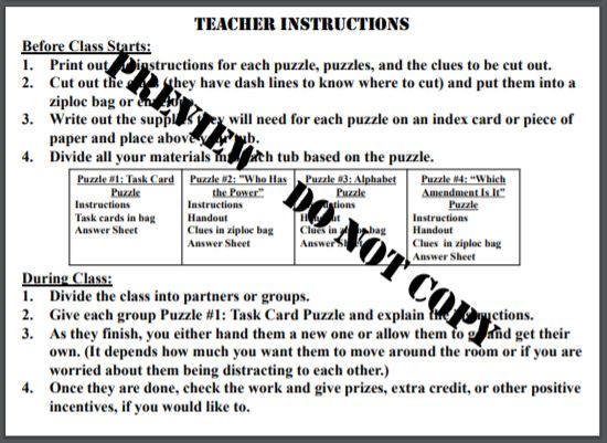 Constitution Escape Room - Amped Up Learning