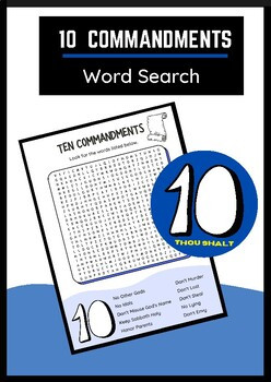 Ten Commandments Word Search