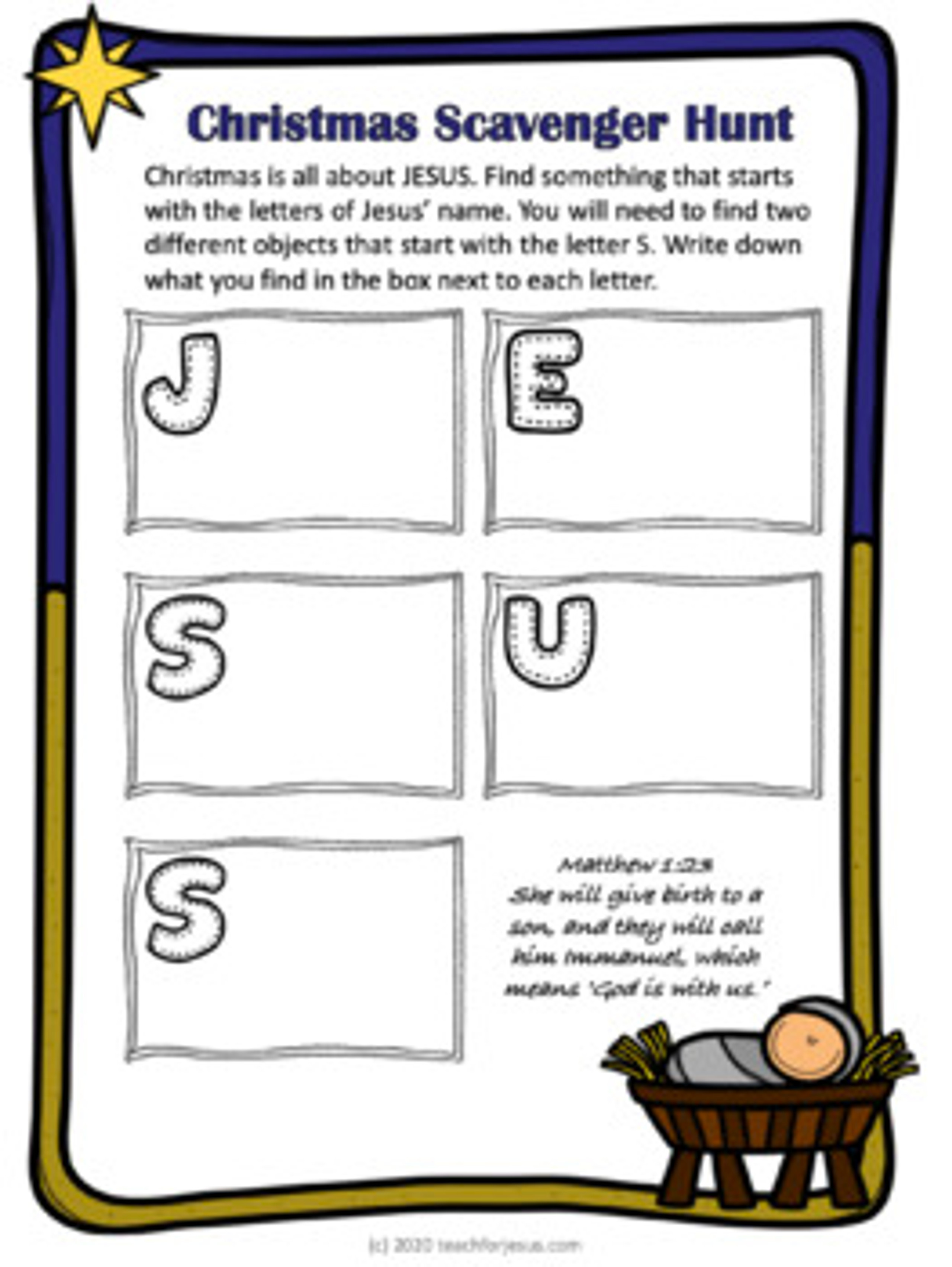 Christmas Sunday School Lesson | Nativity Lesson and Activities