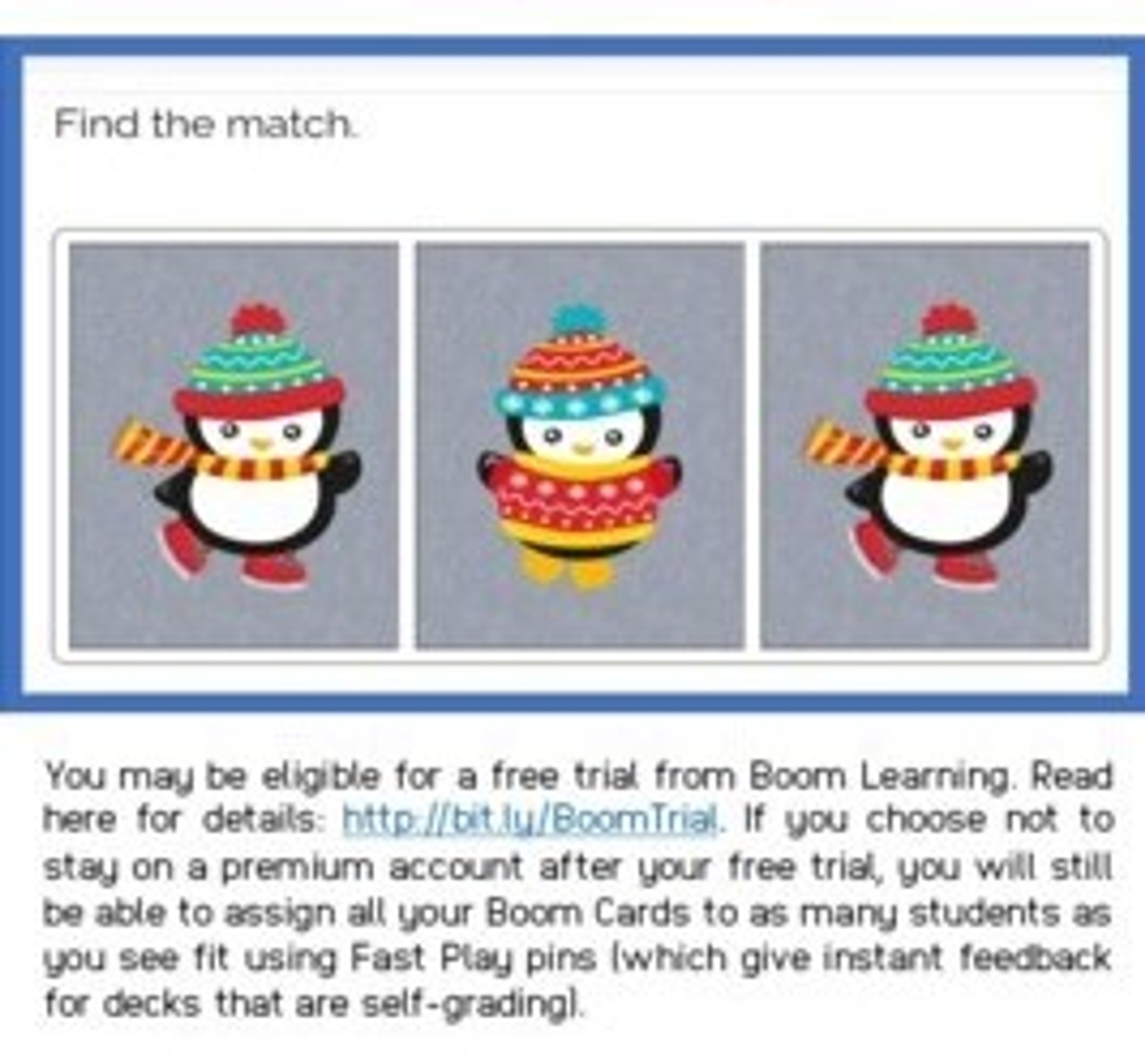 Matching: Winter Animal Theme Boom Cards™