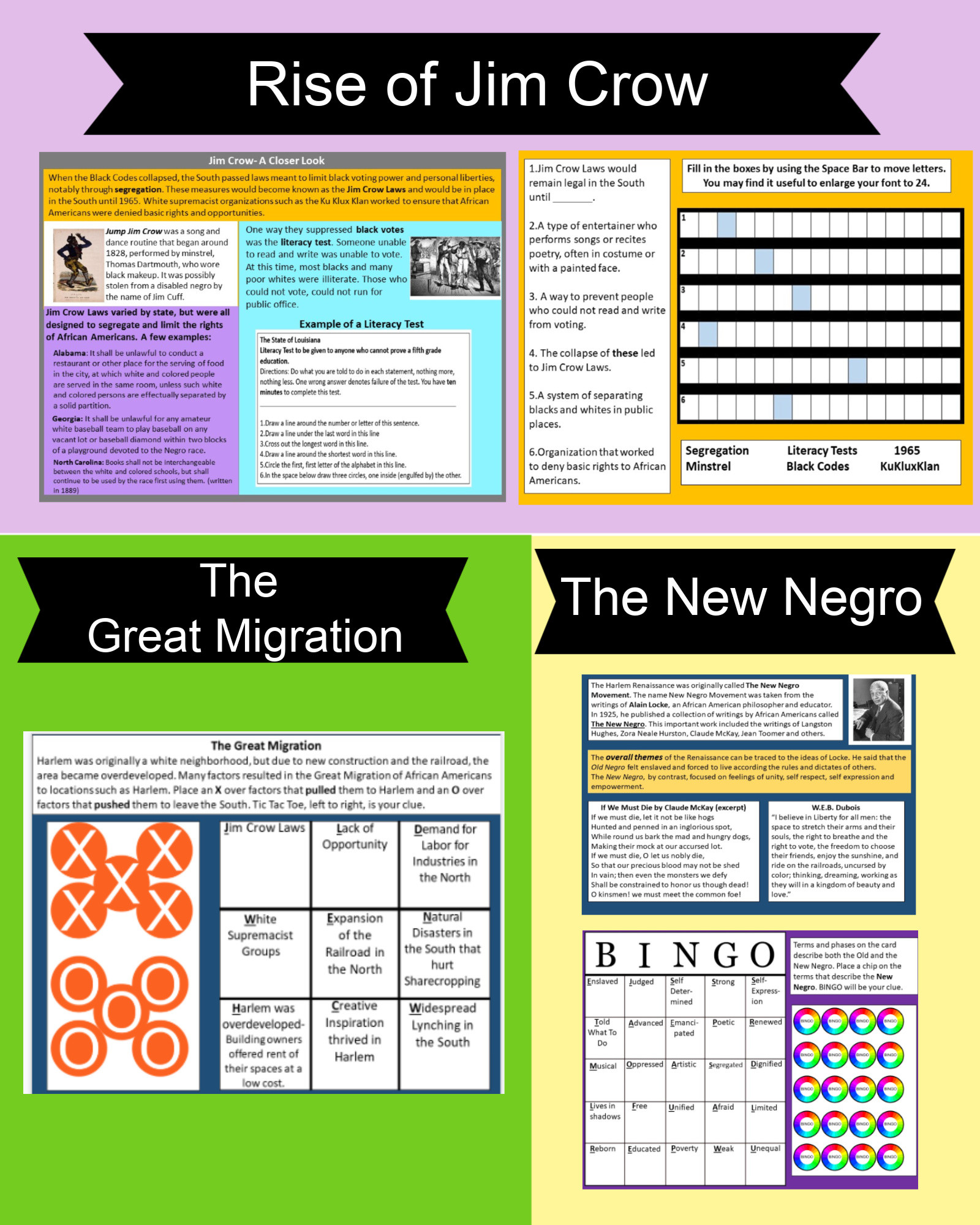 Harlem Renaissance Activity Escape Room Digital Breakout Distance Learning