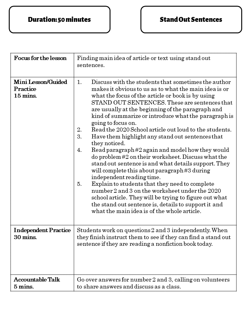 Main Idea Lessons Freebie - Amped Up Learning