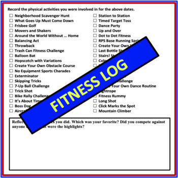 Distance Learning PE Activities