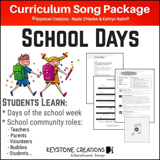 'SCHOOL'S IN!' (Grades K-3) ~ 5 Curriculum-Aligned Song Packages