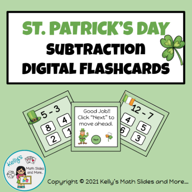 St. Patrick's Day Version - Addition Flashcards - Digital - Amped Up ...
