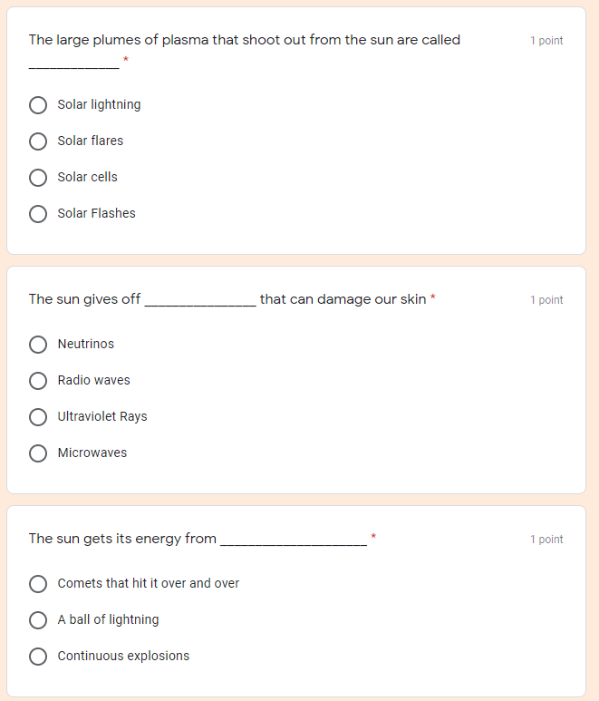 Bill Nye - The Sun Google Form! (Great Distance learning or Sub plans)