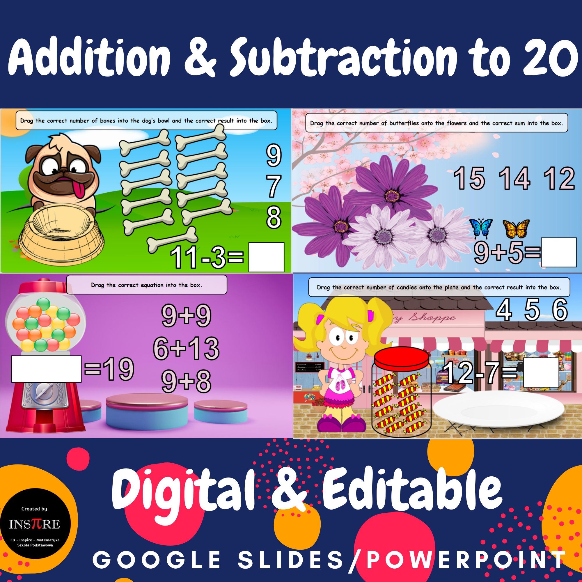 DIGITAL Number Bonds ADDITION to 20 St. Patrick's Day EDITABLE in ...