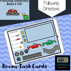 Following Directions: Build a Car Boom Cards