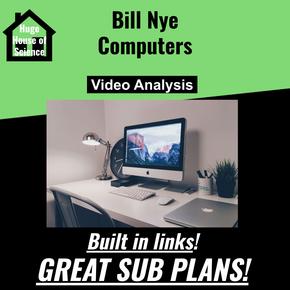 Bill Nye - Computers Google Form (Great sub plans or distance learning!)