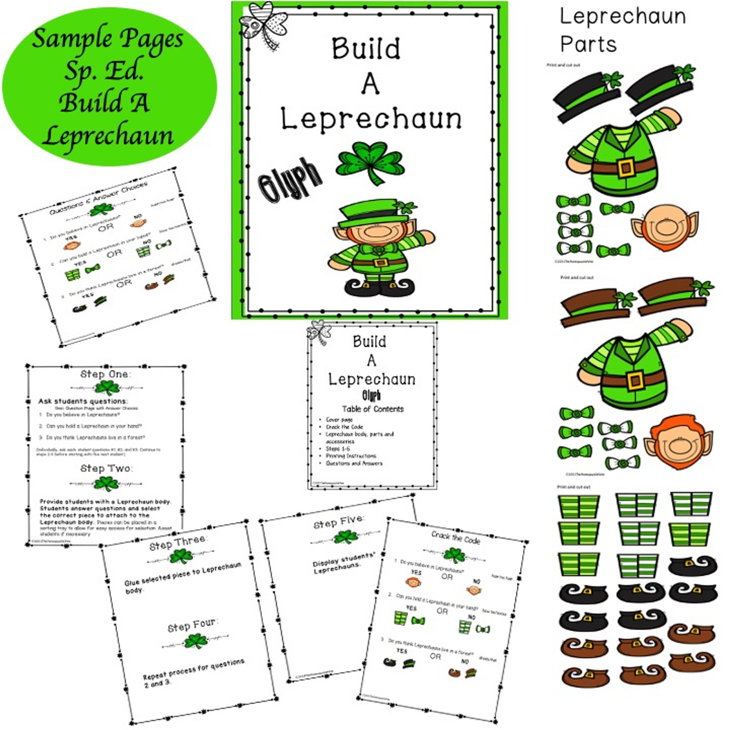 Special Education Build A Bunny Glyph