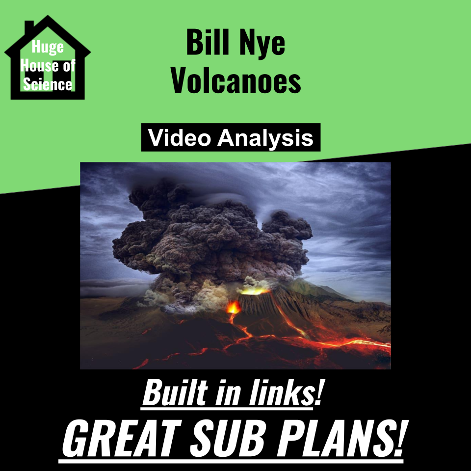 Bill Nye - Volcanoes Google Form (Great sub plans!)