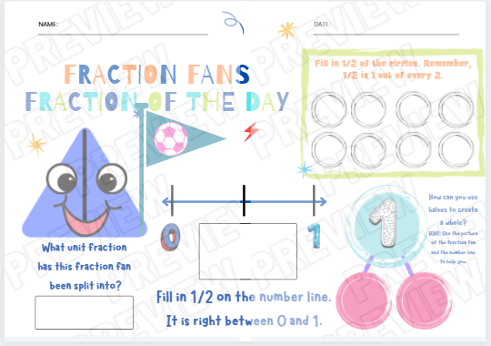 Fraction Fan Finals: 3rd Grade Unit Fraction Review