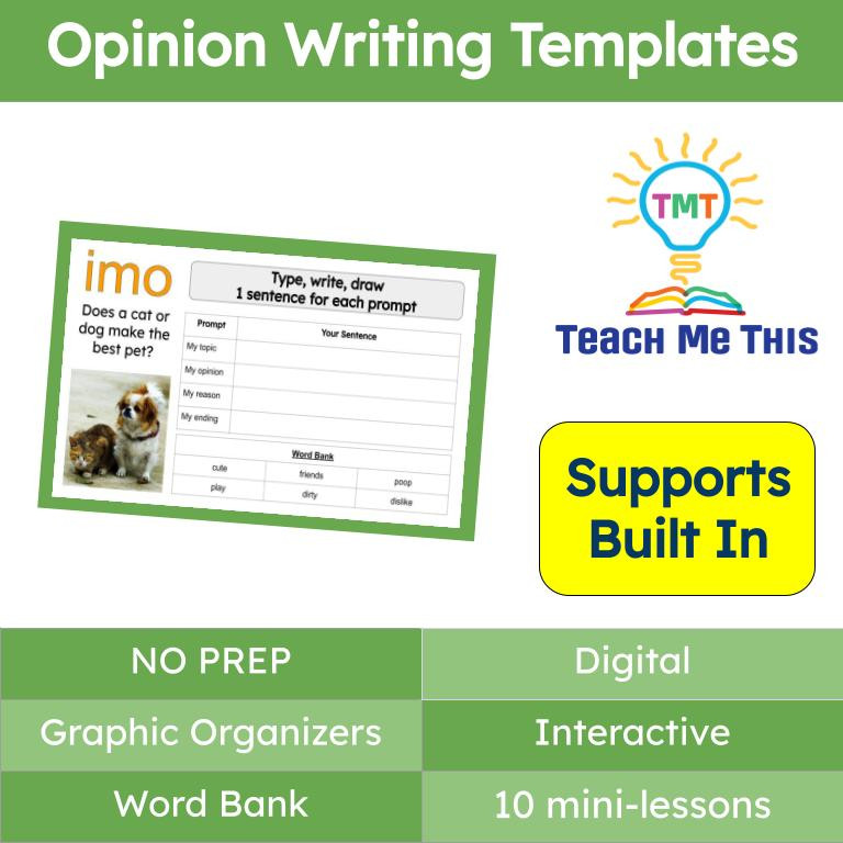 FREE Opinion Writing Prompt