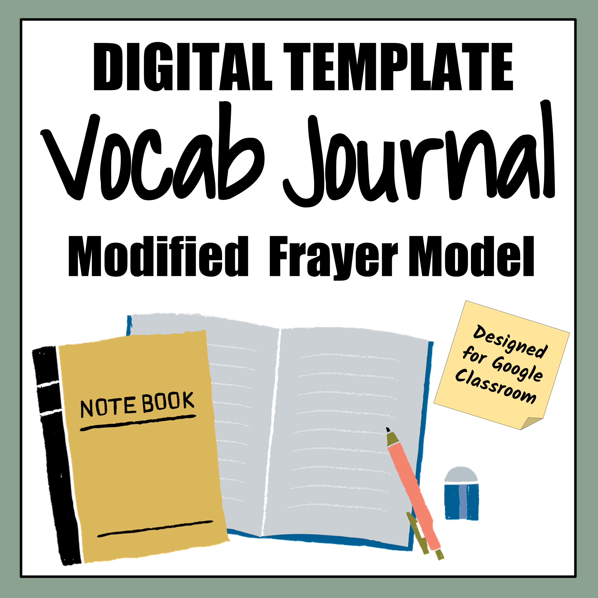 Digital Vocabulary Journal Template | Google Drive