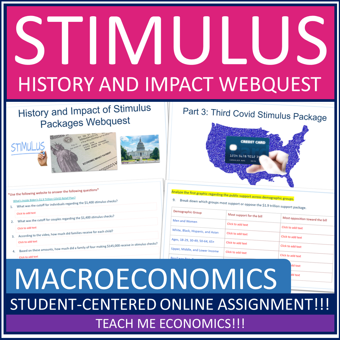 Stimulus Package Economics Government Webquest History & Impact ...