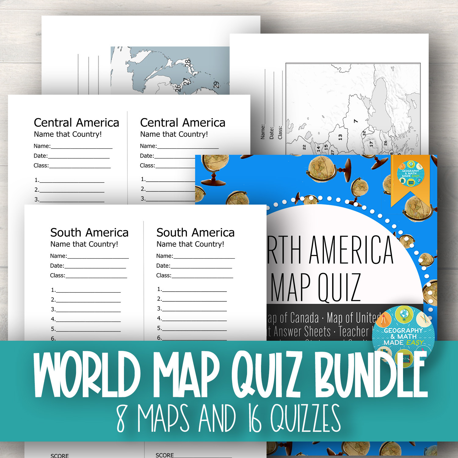Geography & World History: World Map Quizzes / Quiz Bundle