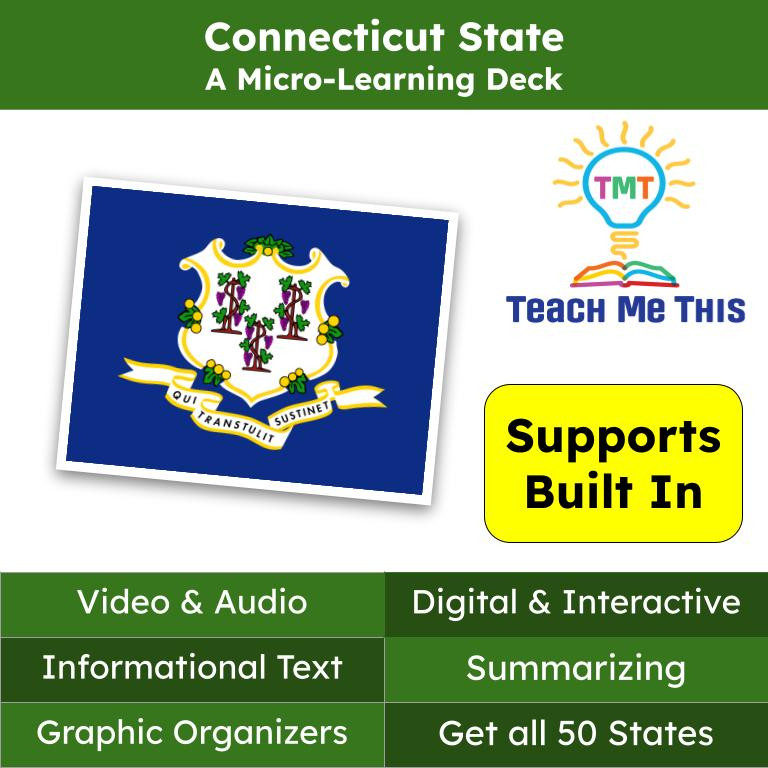 Connecticut (50 States and Capitals) Informational Text and Activities