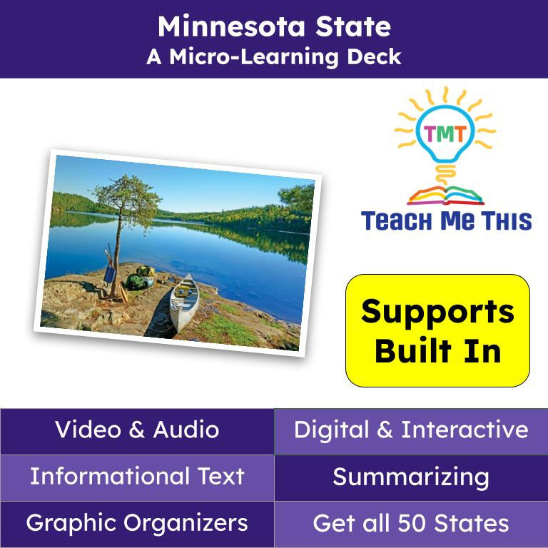 Minnesota (50 States and Capitals) Informational Text and Activities