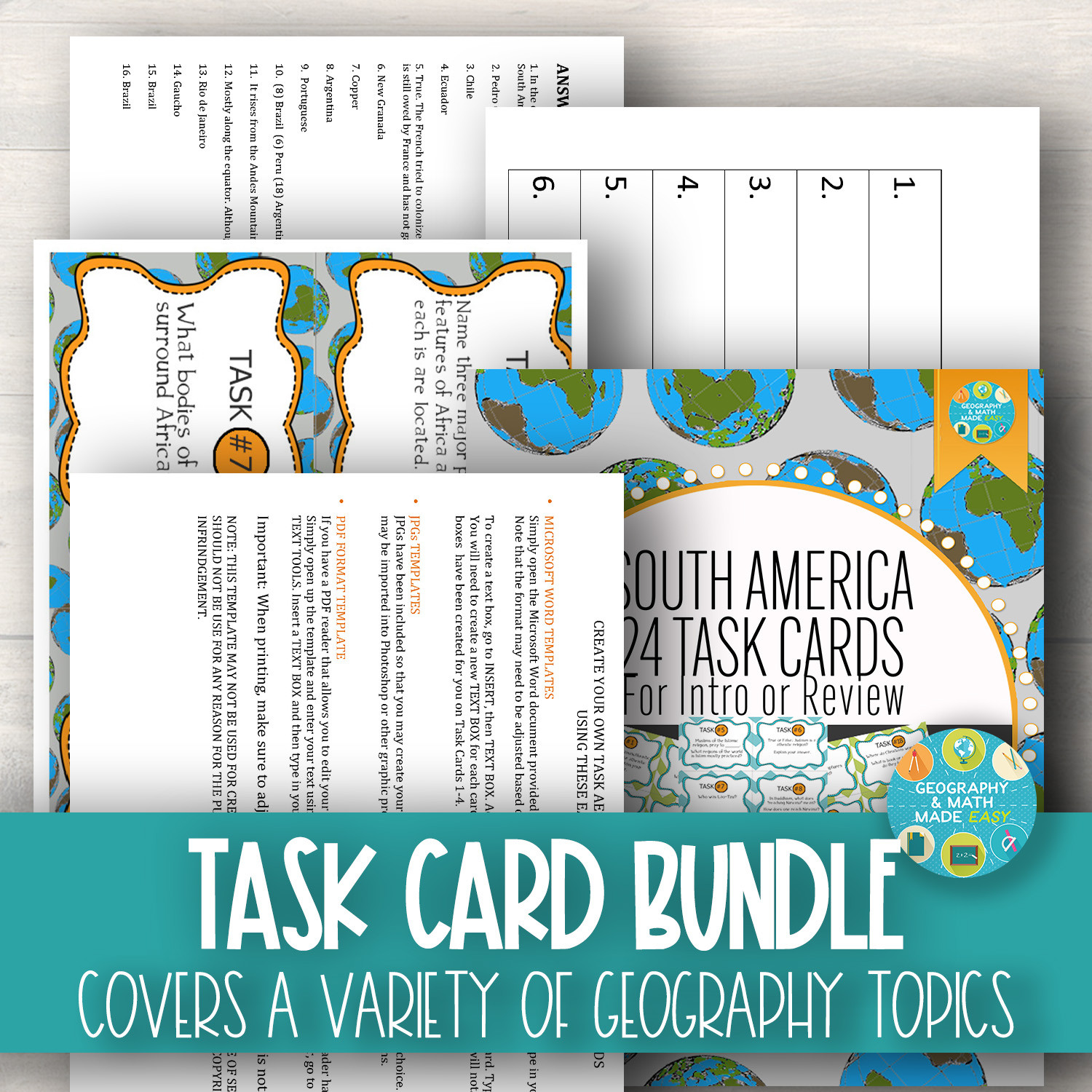 Middle and High School Thanksgiving Bundle