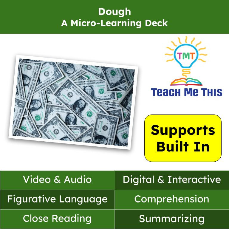 Dough Figurative Language Reading Passage and Activities
