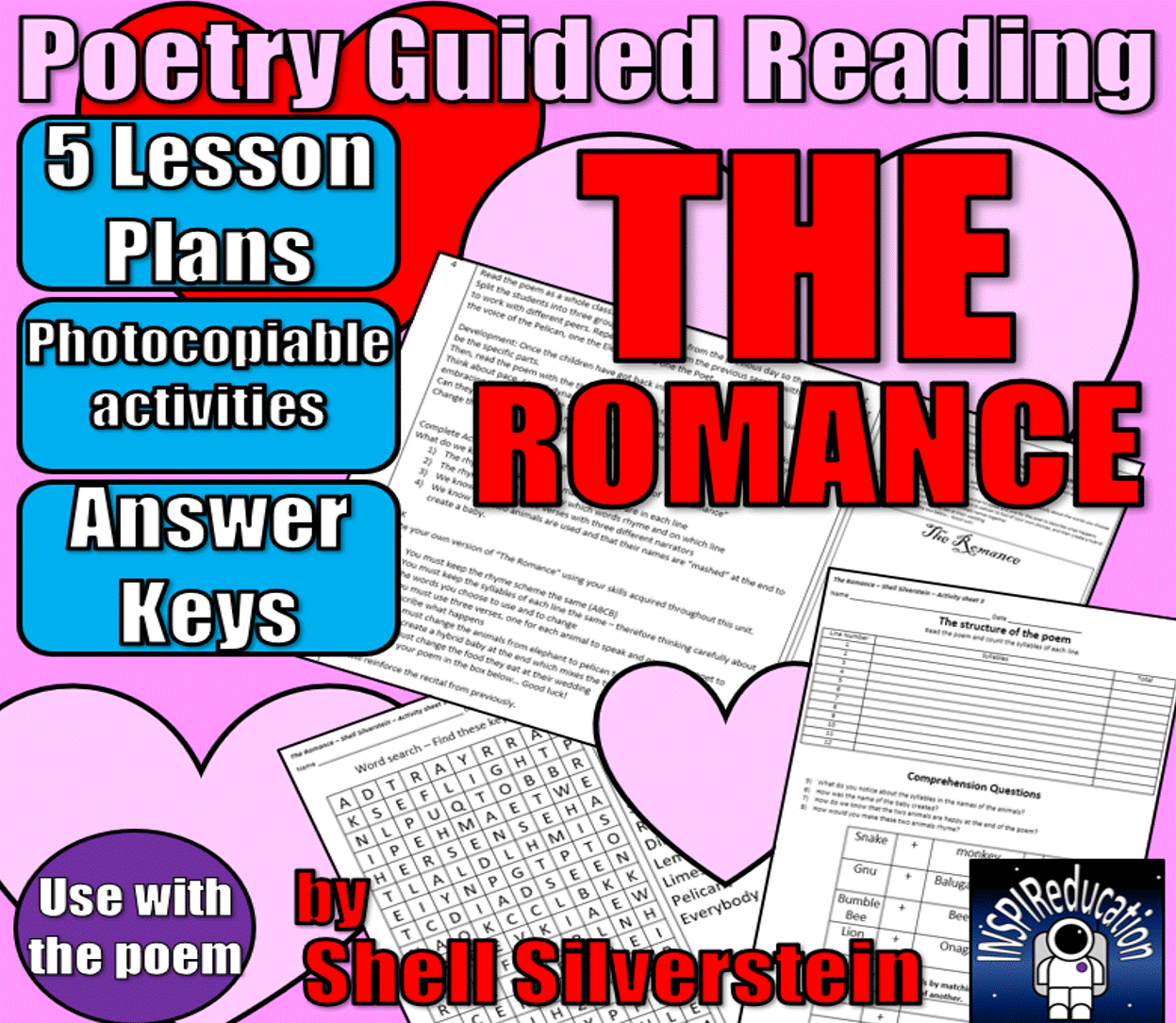 Guided Reading Poetry Bundle: SHELL SILVERSTEIN (Vol 3) Question Sets ...