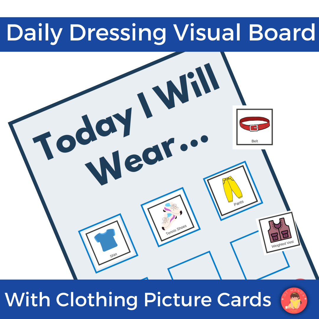 Daily Dressing Visual Board with Picture Cards | Today I Will Wear ...