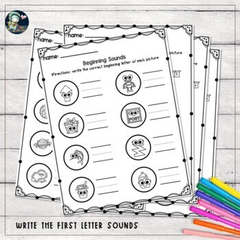 Bubble Beginning Sounds Worksheets