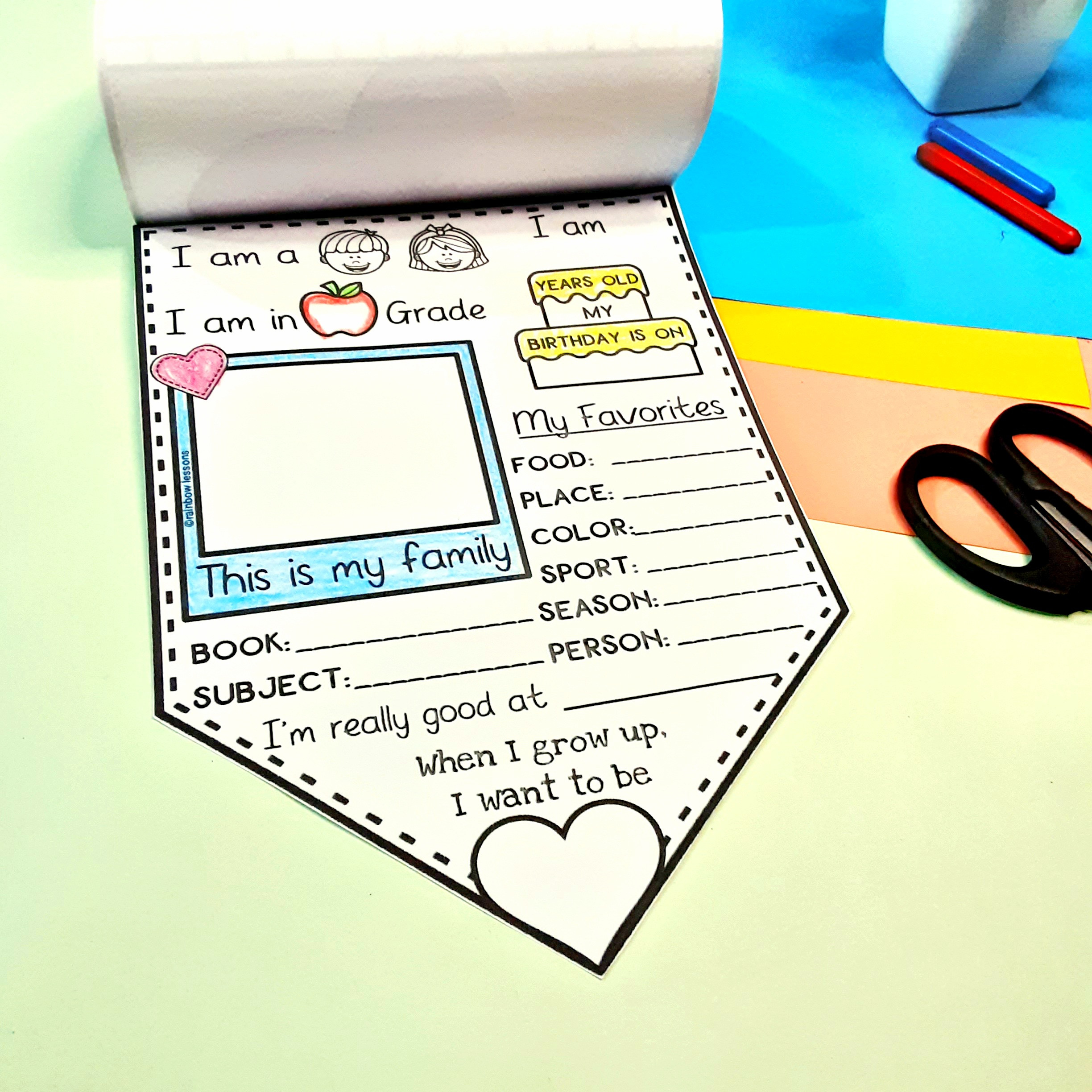 School Activity Pack - Crafts, Worksheets, Flashcards and Games - Amped ...